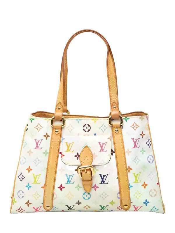 LOUIS VUITTON Monogram Multicolore Aurelia Mm Tote Bag - White