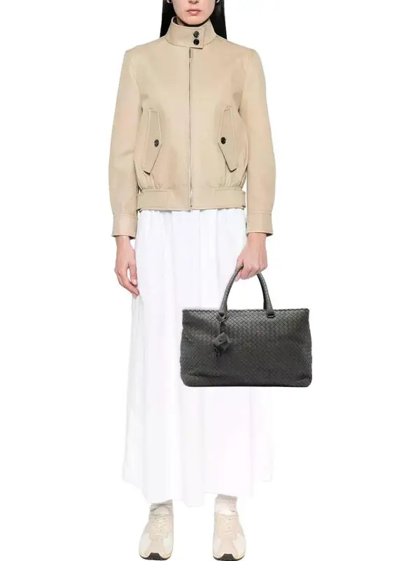 Bottega Veneta Large Nappa Intrecciato Brick Tote Bag - Grey