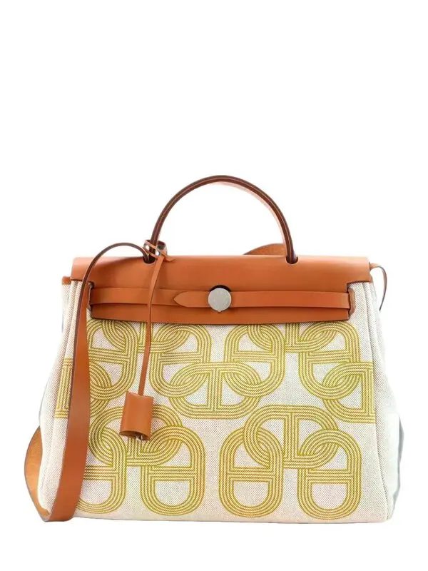 Hermès Herbag Zip Circuit 24 Vache Hunter And Leather Satchel - Neutrals