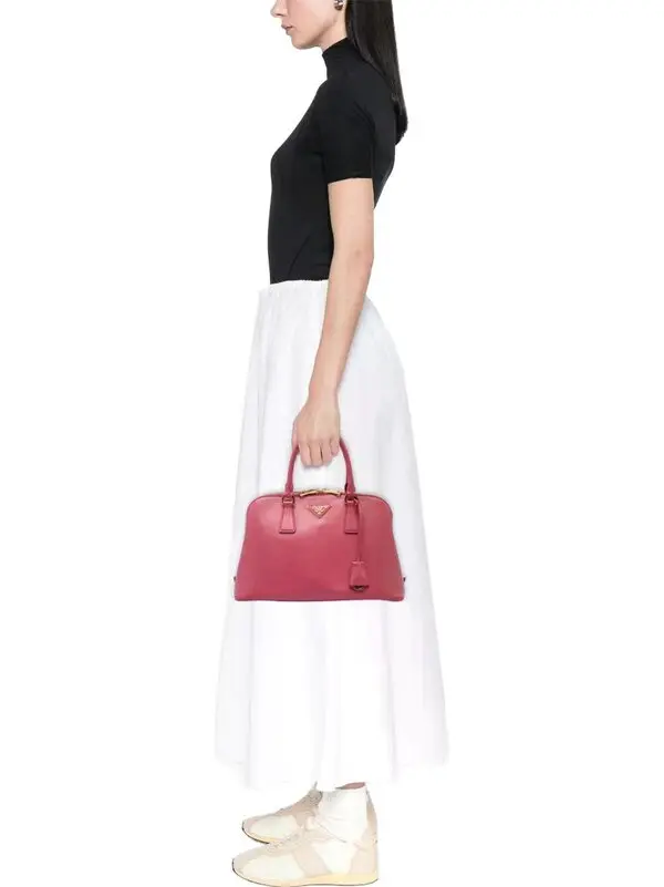Prada Saffiano Lux Promenade Satchel - Pink