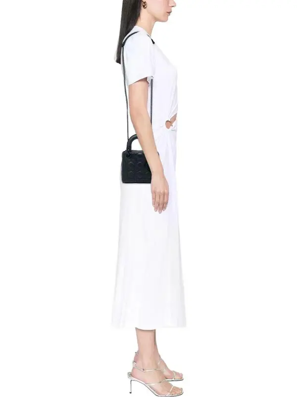 Dior 2019 Mini Ultra Matte Calfskin Cannage Lady Satchel - Black
