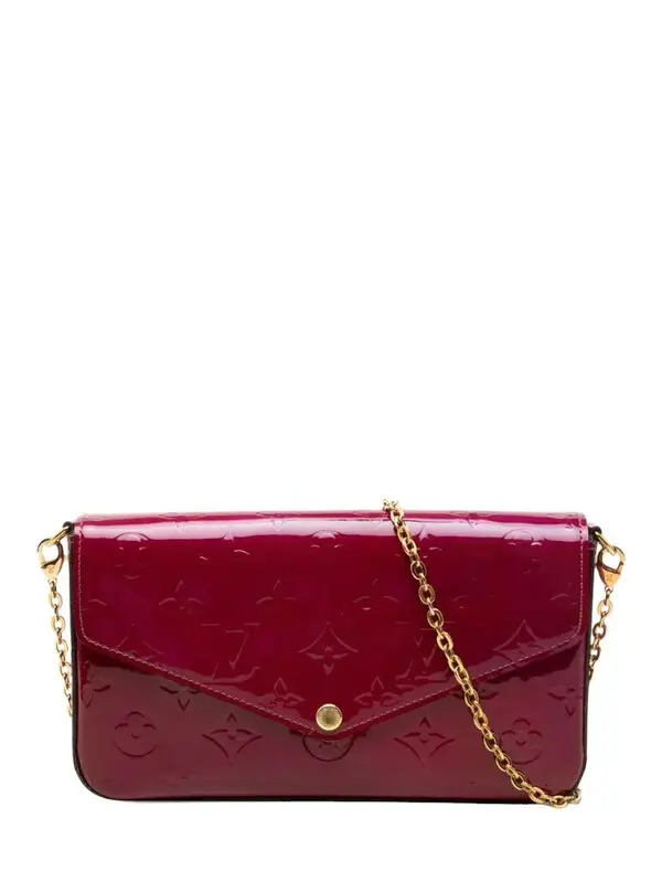 LOUIS VUITTON Monogram Vernis Pochette Felicie Crossbody Bag - Pink