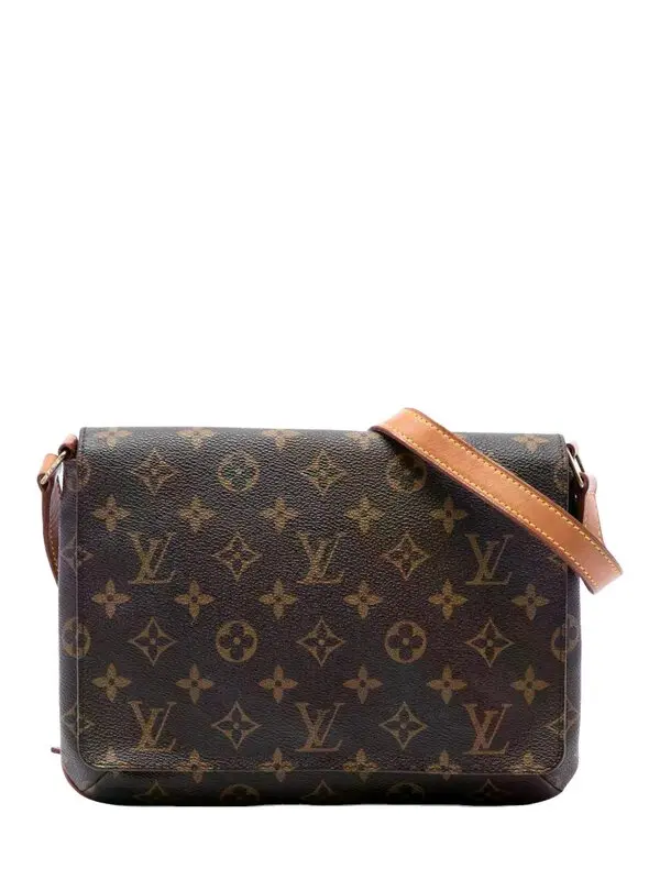 LOUIS VUITTON Monogram Musette Tango Shoulder Bag - Brown