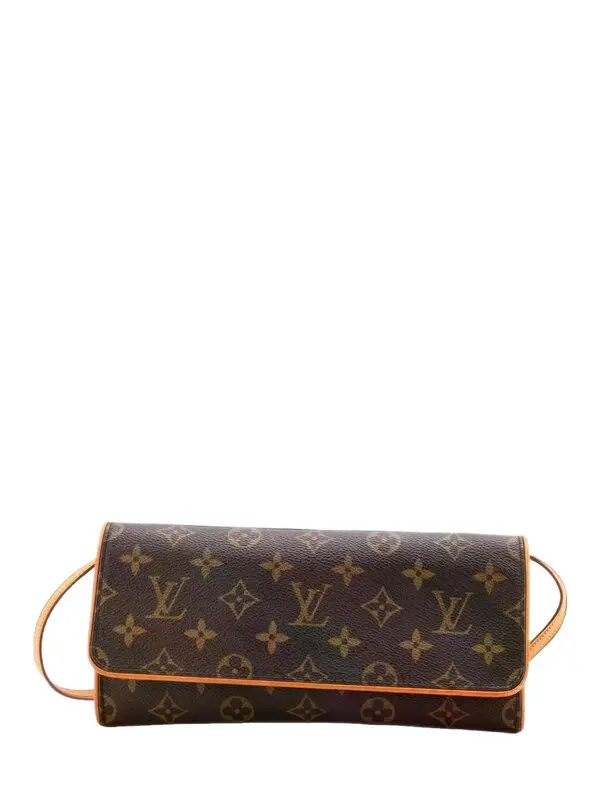 LOUIS VUITTON Twin Handbag Monogram Canvas Gm Crossbody Bag - Brown