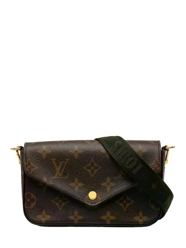 LOUIS VUITTON Monogram Canvas Felicie Strap And Go Crossbody Bag - Brown