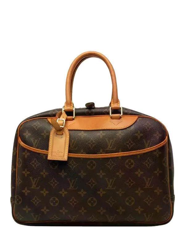 LOUIS VUITTON Monogram Deauville Handbag - Brown