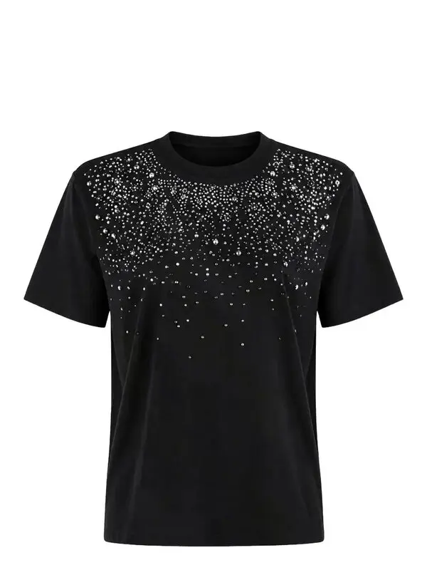 Liu Jo Crystal Embellished T-shirt - Black