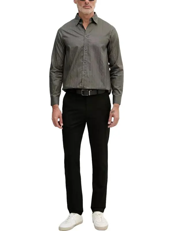 Armani Exchange Monogram-print Long-sleeve Shirt - Green