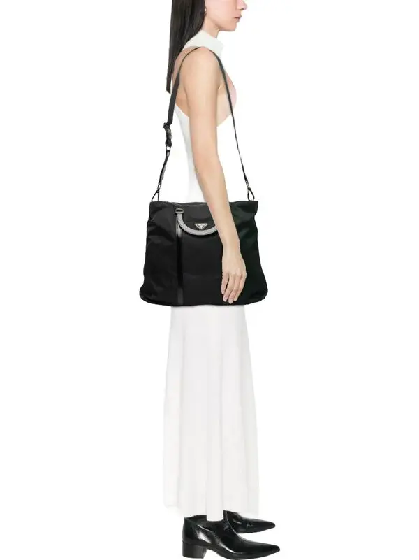 Prada Tessuto Convertible Tote Satchel - Black