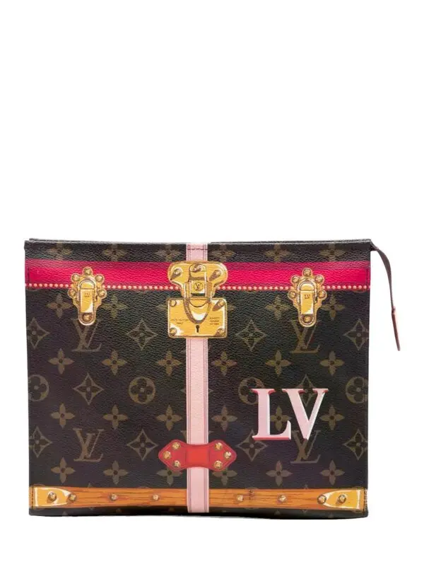 LOUIS VUITTON 2018 Monogram Summer Trunks Toiletry Pouch 26 Clutch Bag - Brown