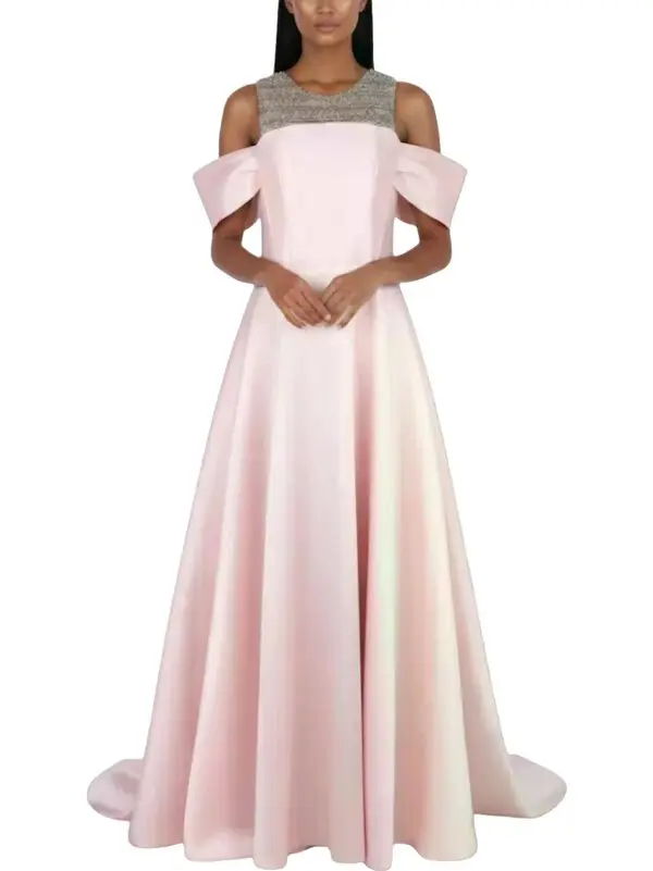 LOODYANA Embellished Off-shoulder Maxi Dress - Pink