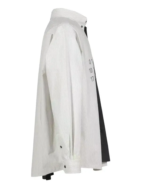 MAISON MARGIELA Two-tone Cotton Poplin Shirt - Black