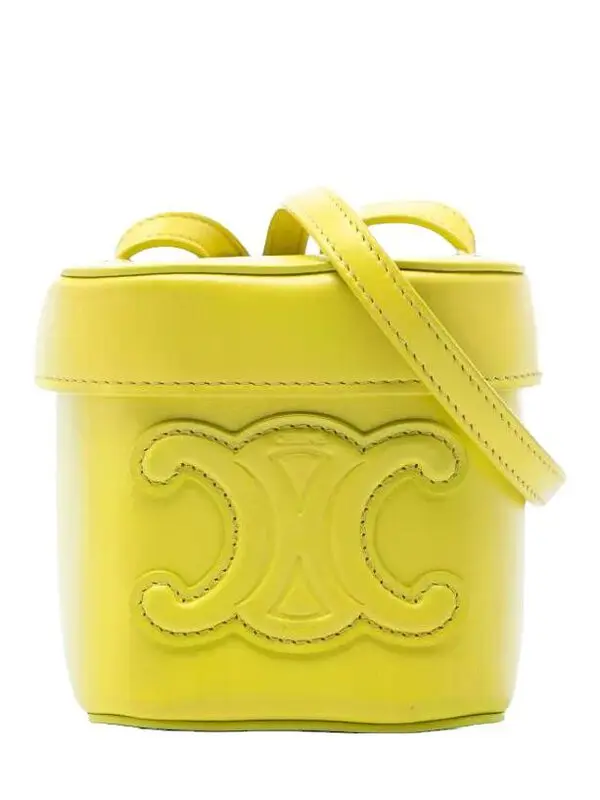 Celine Calfskin Cuir Triomphe Box Bag Crossbody - Yellow
