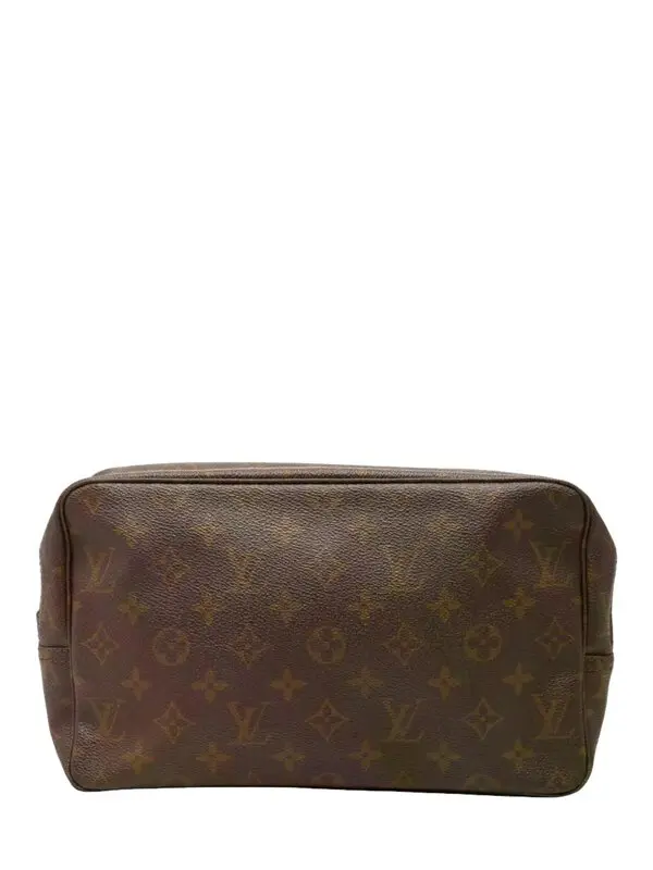 LOUIS VUITTON Monogram Canvas Trousse Toilette 28 Clutch Bag - Brown