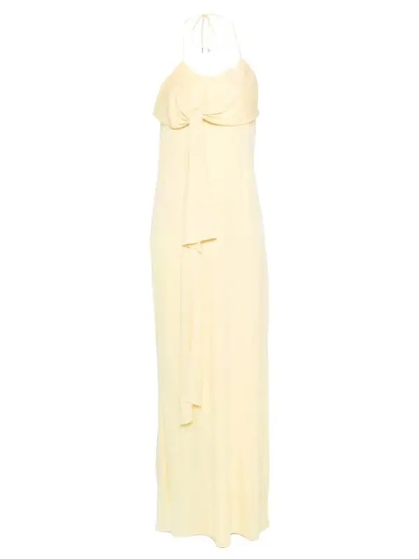Loewe X Paula's Ibiza Knot-detail Maxi Dress - Yellow
