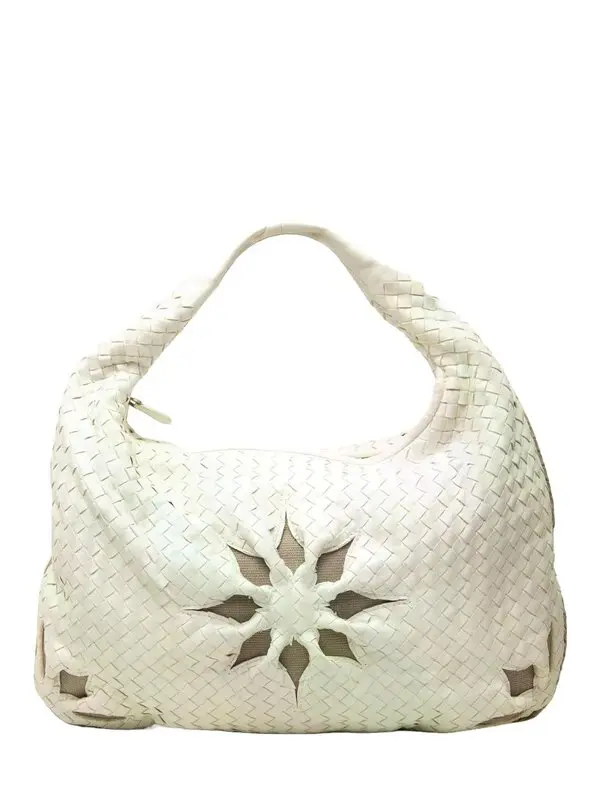 Bottega Veneta Large Nappa Intrecciato Flower Hobo Bag - White