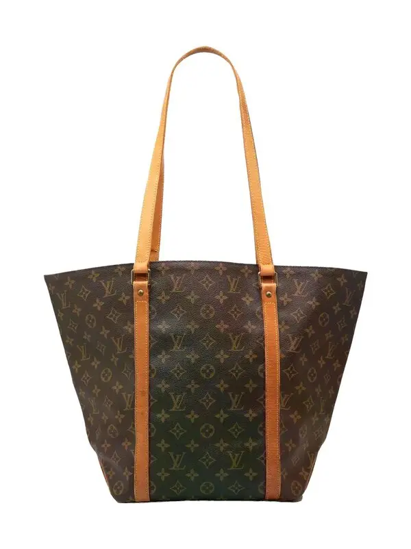 LOUIS VUITTON Monogram Sac Shopping Tote Bag - Brown