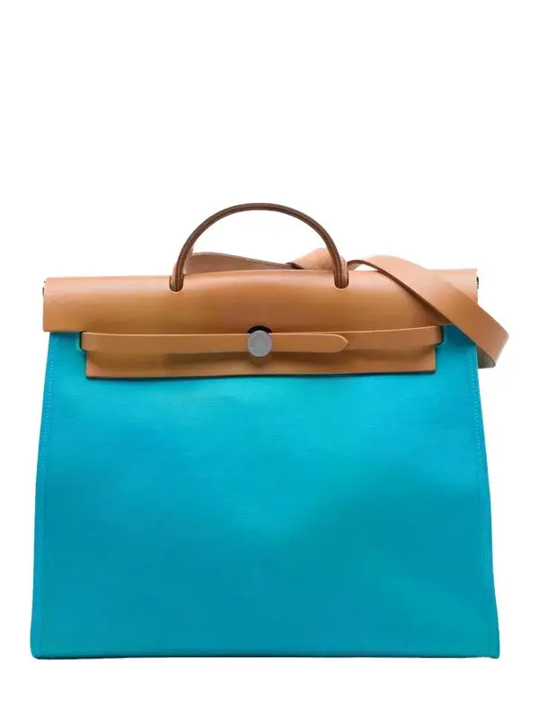 Hermès Toile Verso Herbag Zip 39 Satchel - Blue