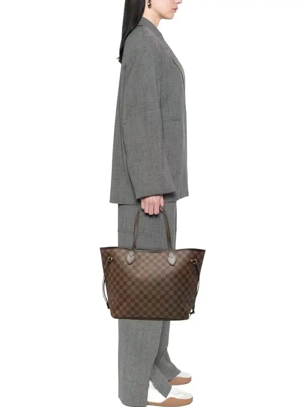 LOUIS VUITTON Damier Ebene Neverfull Mm Tote Bag - Brown
