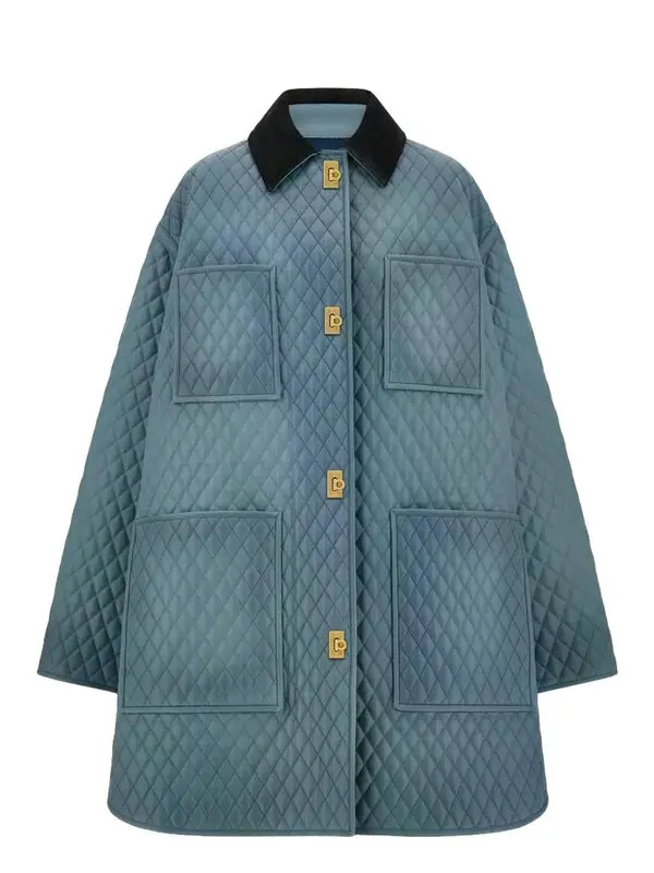 FERRAGAMO Quilted Nappa Blouson - Blue