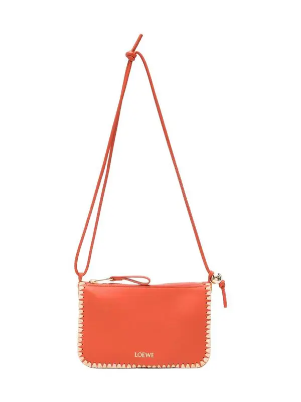 Loewe Clutch Bag With Whipstitch Trim - Orange
