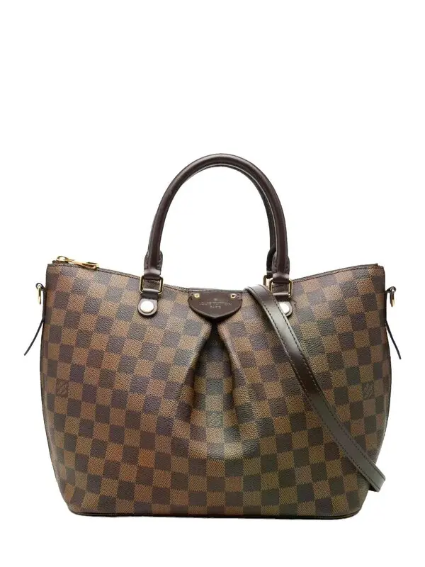 LOUIS VUITTON Damier Ebene Siena Mm Satchel - Brown