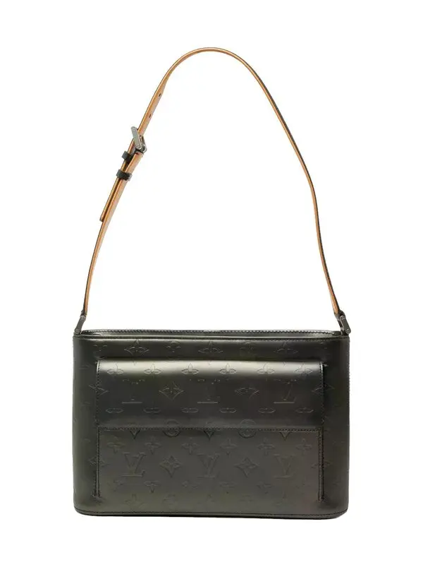 LOUIS VUITTON Monogram Mat Alston Shoulder Bag - Grey