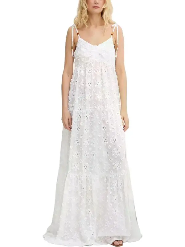 SILVIAN HEACH Broderie Anglaise Maxi Dress - White