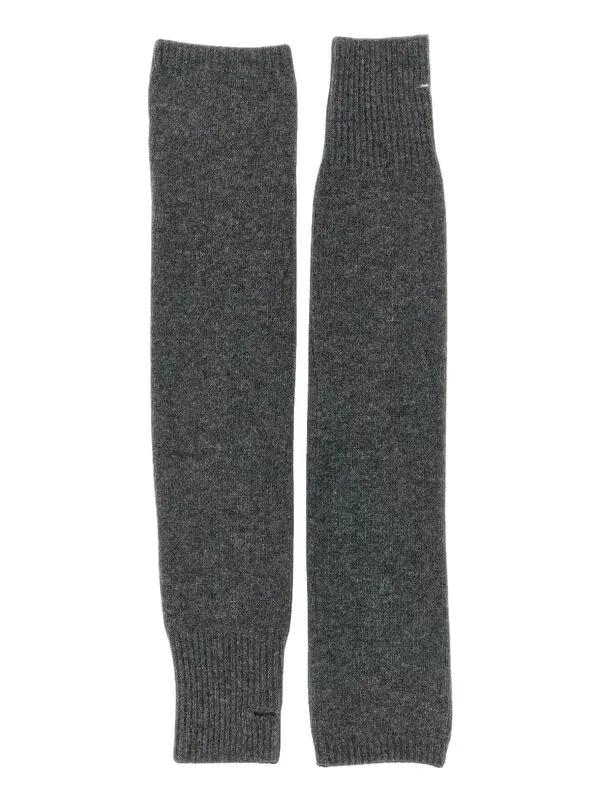 NUDE Ribbed Knit Arm Warmers - Grey