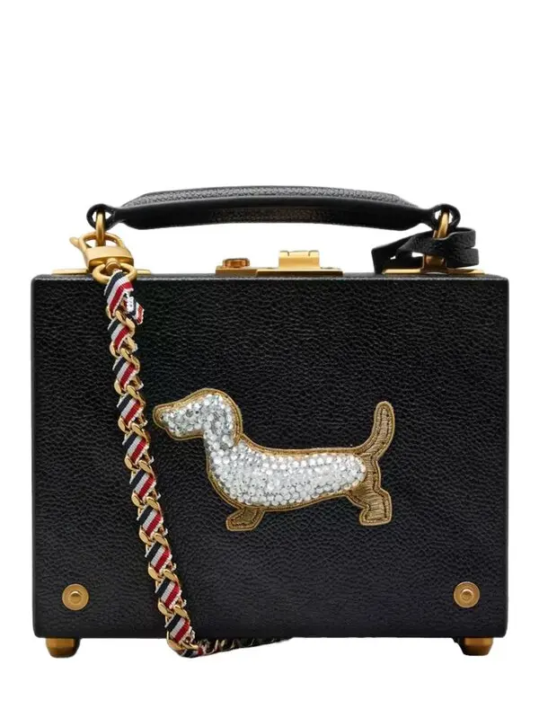Thom Browne Pebble-grain Hector Micro Attache Case - Black