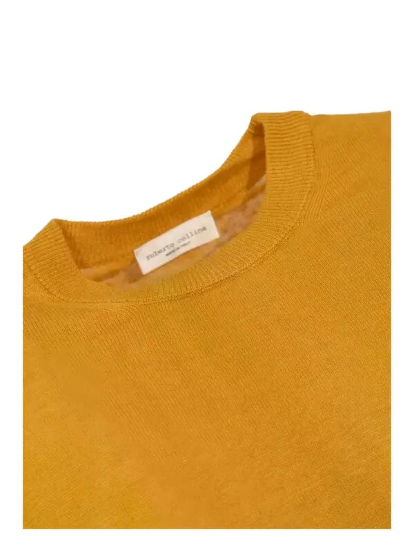 ROBERTO COLLINA Linen T-shirt - Orange