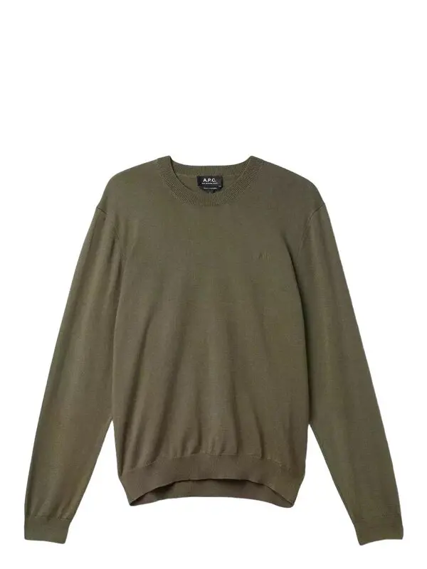 A.p.c. Matt Crew Neck Sweater - Green