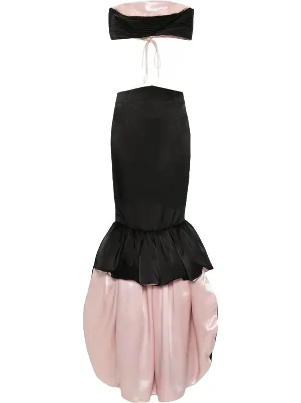 DUNESI Clarita Ruffled Skirt Set - Black