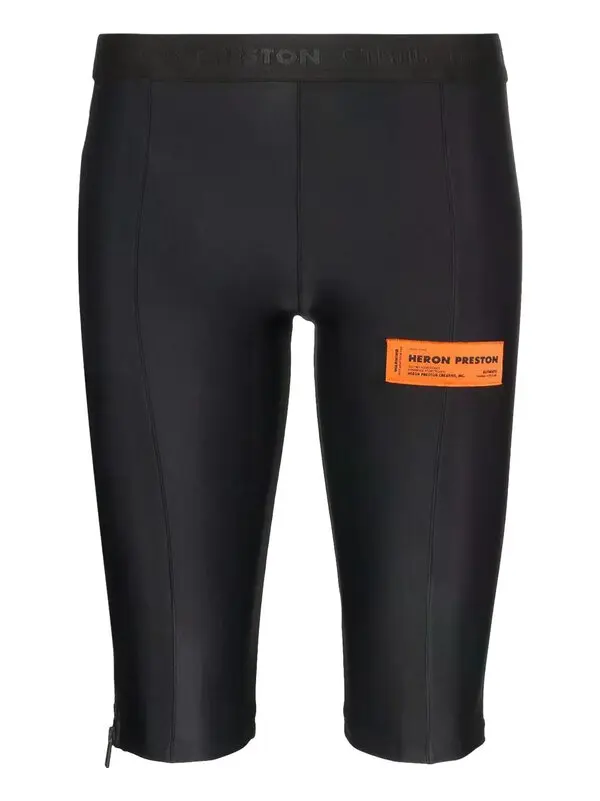Heron Preston Spandex Logo Patch Bike Shorts - Black