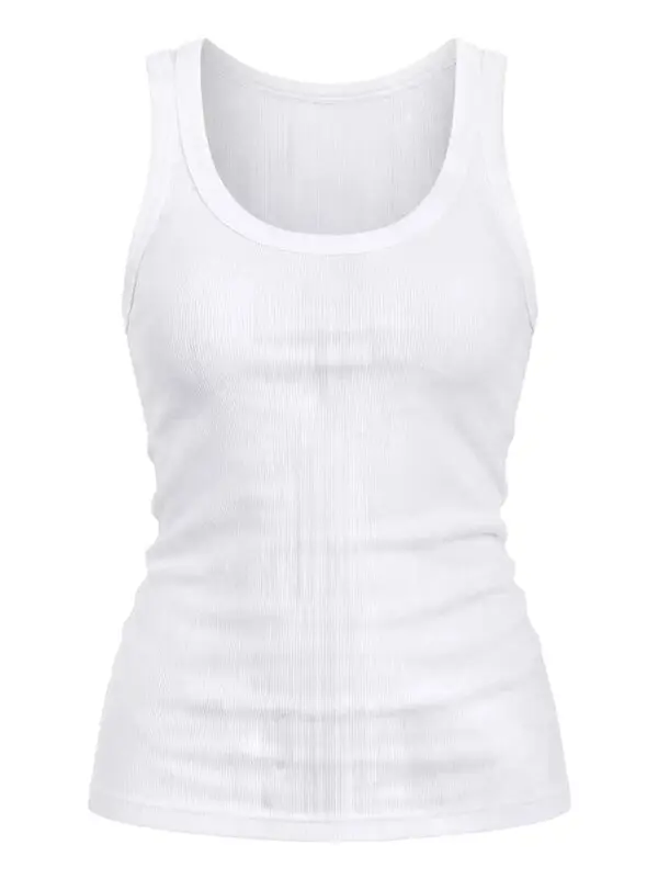 PHARAOH Cass Ribbed Tank Top - White