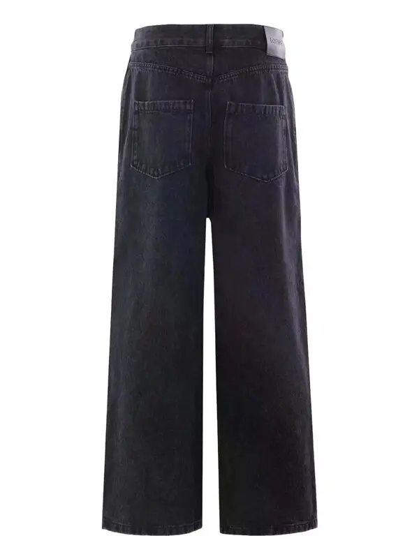 Loewe Anagram Wide-leg Jeans - Black