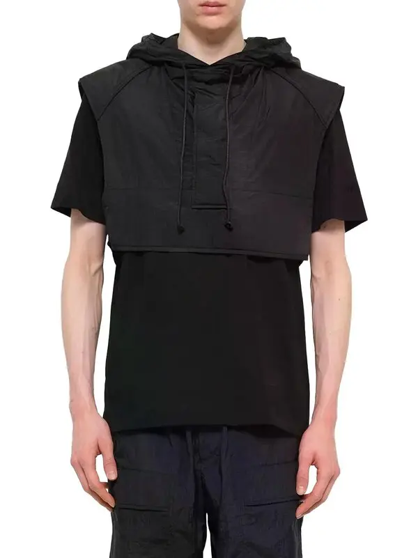 JUUN.J Hooded Cotton T-shirt - Black