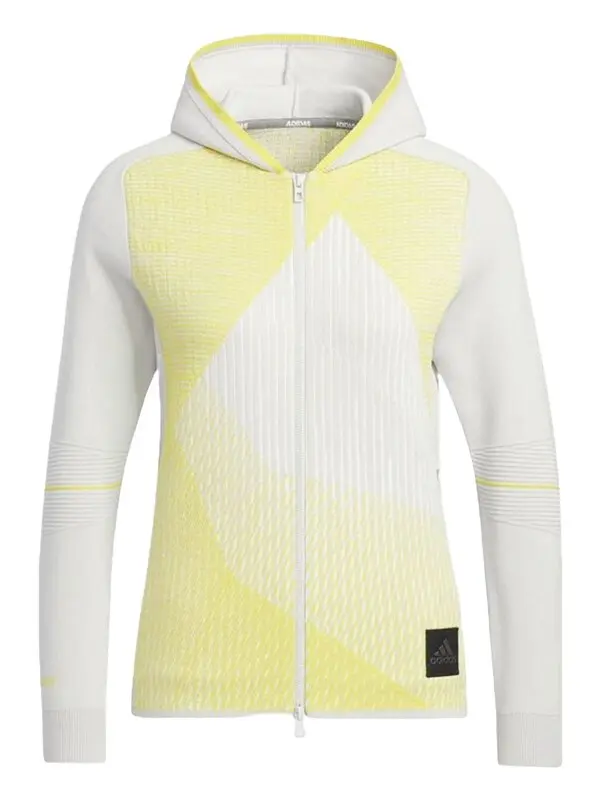 Adidas Primeknit Hooded Jacket - Yellow/grey