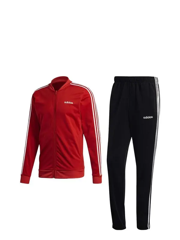Adidas 3-stripes Sports Set Asia Sizing 'red Black - Red/black