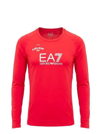 EA7 Long Sleeve Performance T-shirt - Red