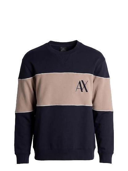 Armani Exchange Midnight Cotton Blend Sweatshirt - Blue