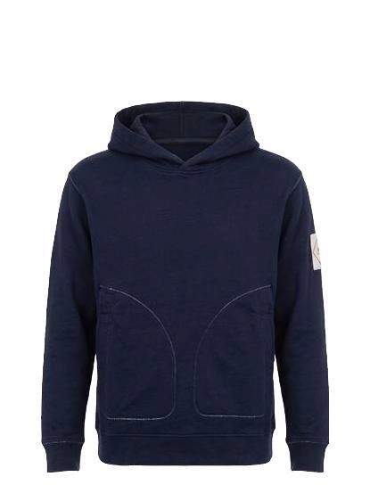 C.P. COMPANY Midnight Cotton Hooded Sweatshirt - Blue