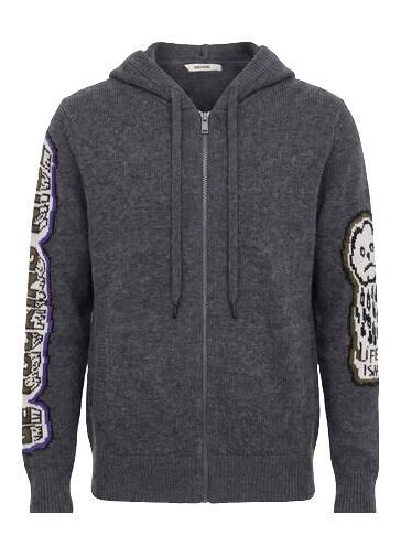 Zadig&Voltaire Wool & Cashmere Hooded Cardigan - Grey