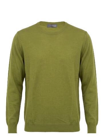 DRUMOHR Military Merino Wool Crewneck Sweater - Green