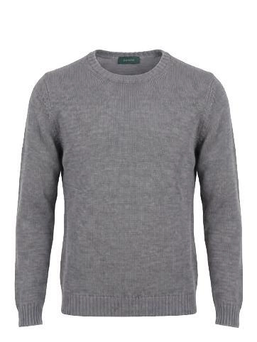 ZANONE Virgin Wool Crewneck Sweater - Grey