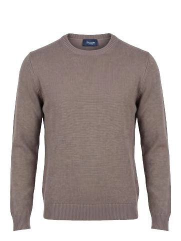 DRUMOHR Merino Wool Crewneck Sweater - Grey