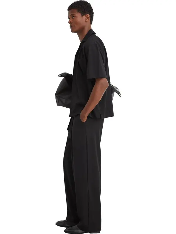 REISS Walker Belted Relaxed-fit Pleated Trousers - Black