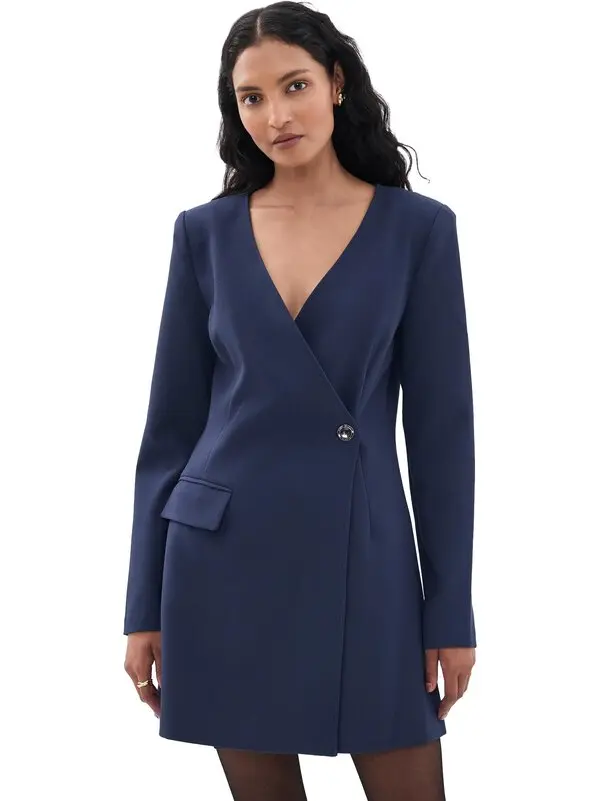 Black Halo Zenna Micro Mini Dress - Pacific Blue