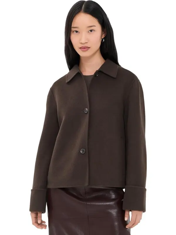 Theory Boxy Cuff Jacket - Cacao