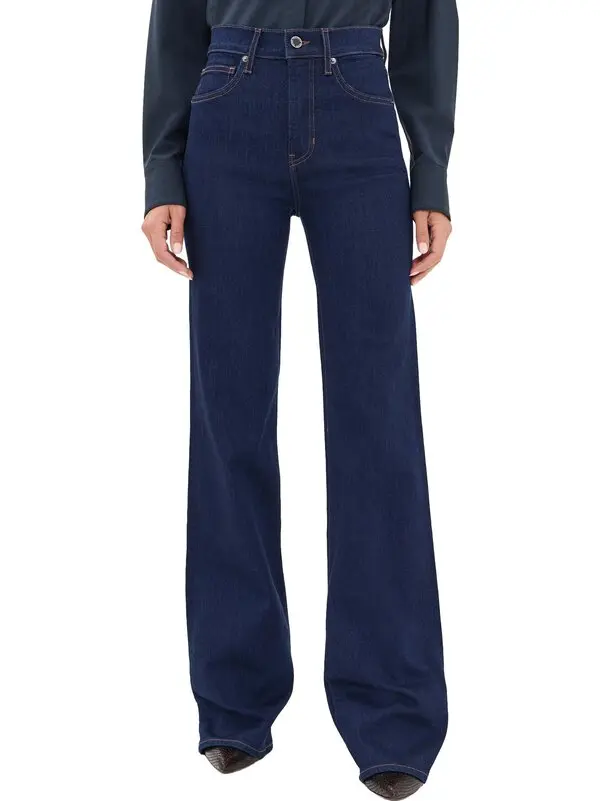Veronica Beard Crosbie Wide Leg Jeans - Indigo Rinse